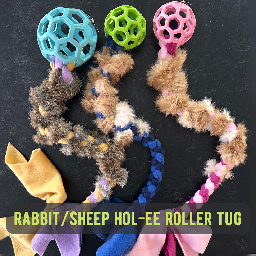 Rabbit/sheep Fur Hol-ee Roller Tug - Etsy