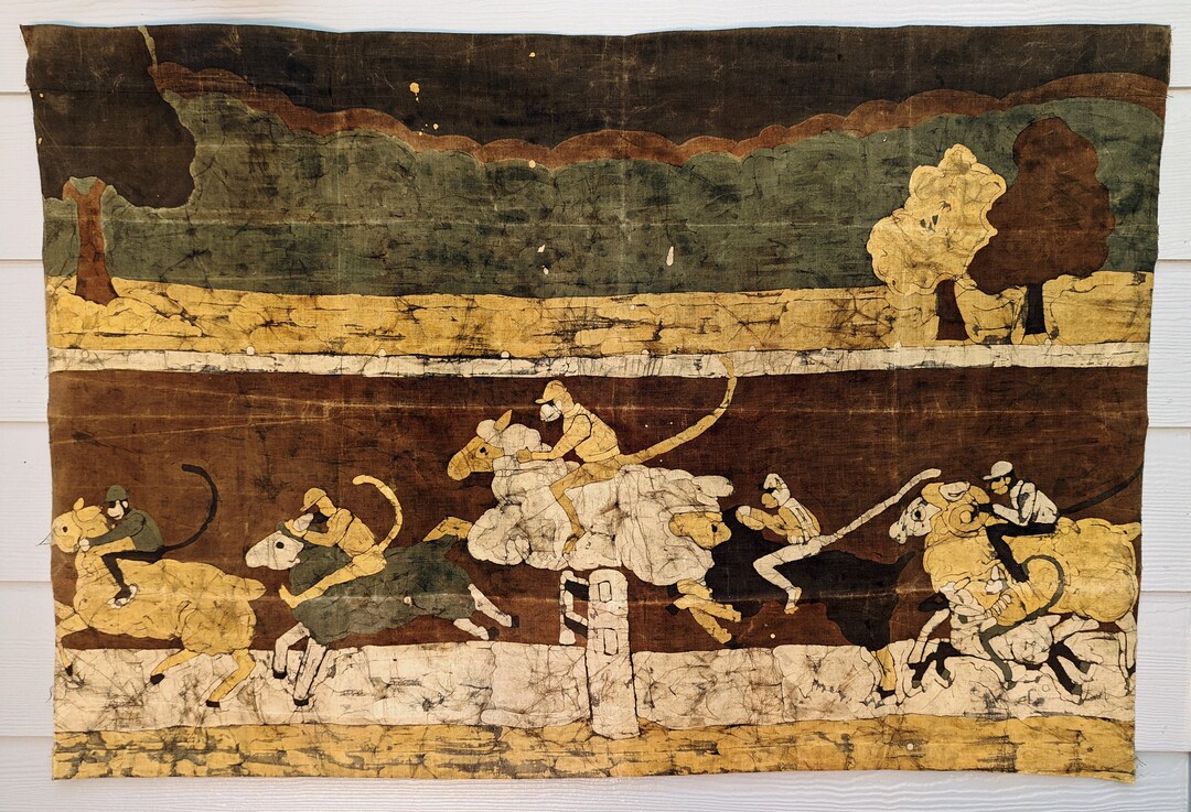 Vintage 1977 Artist-signed Batik Wall Hanging - Etsy
