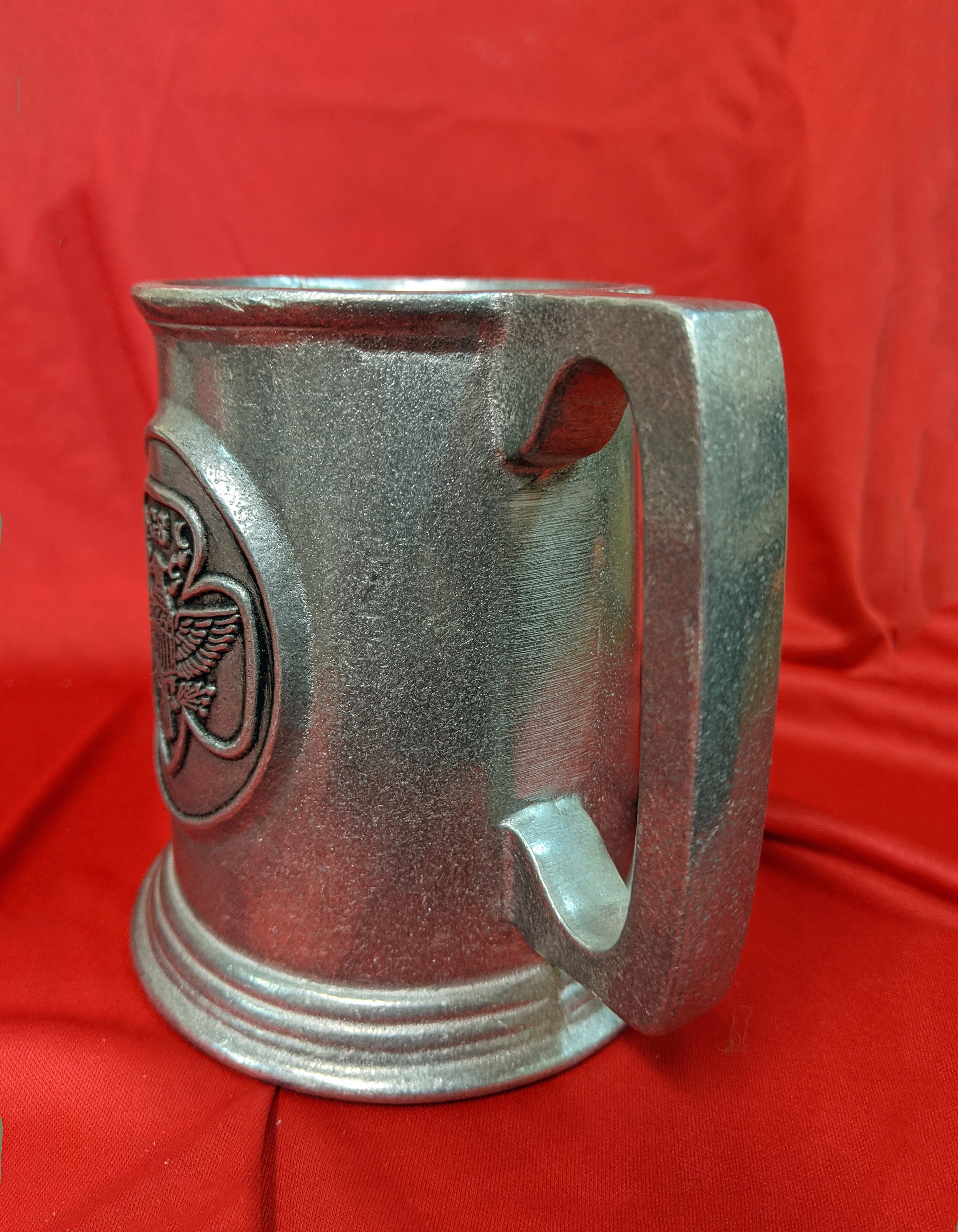 Rare Vintage Pewter Official Girl Scouts Eagle Trefoil Insignia Tankard ...