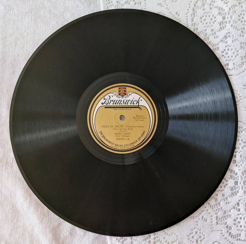 Your Choice: Lots of 3 Antique 12-inch Shellac Records 78 RPM Brunswick ...