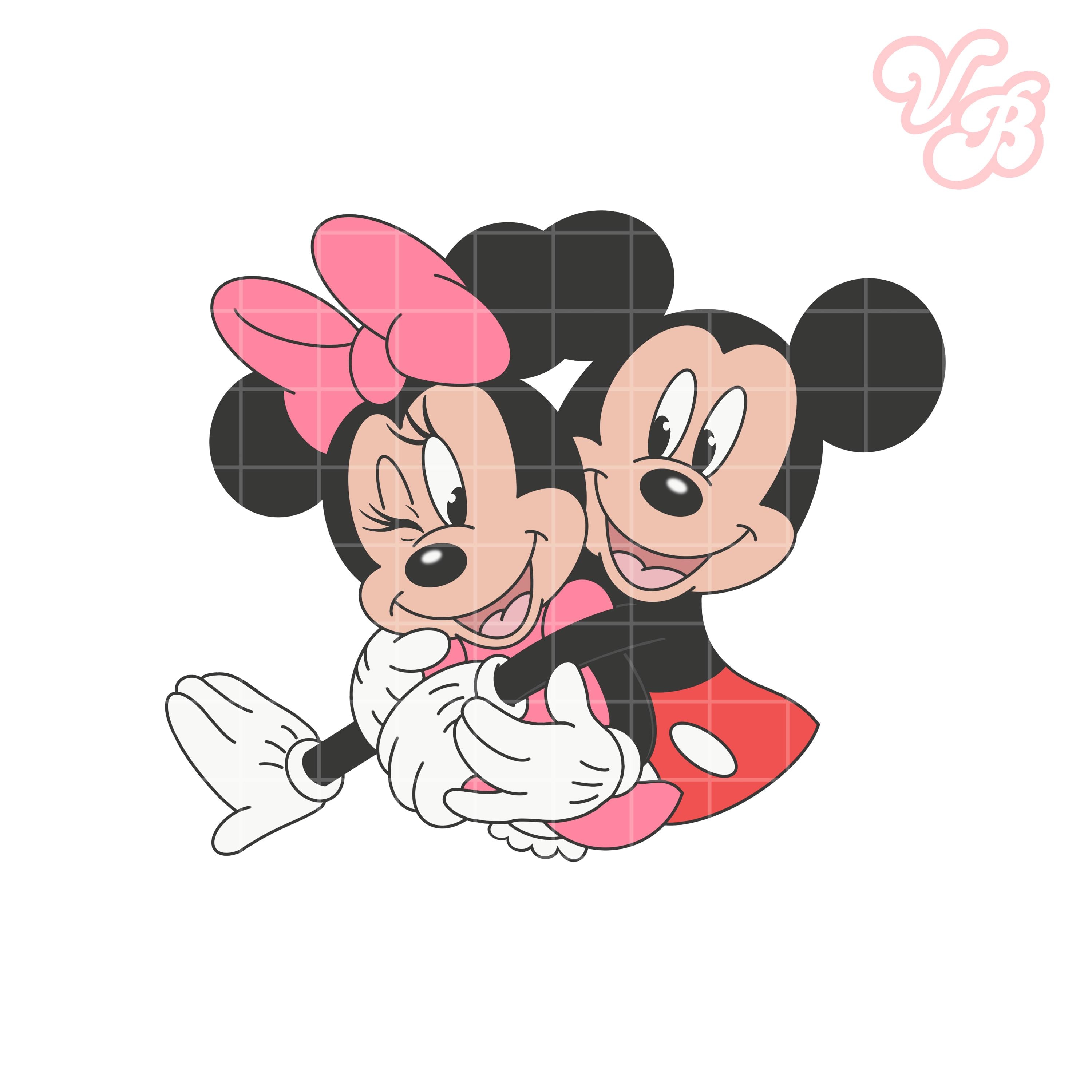 Mickey and Minnie Valentines Day PNG, Disney, Roses, Love , Pink ...