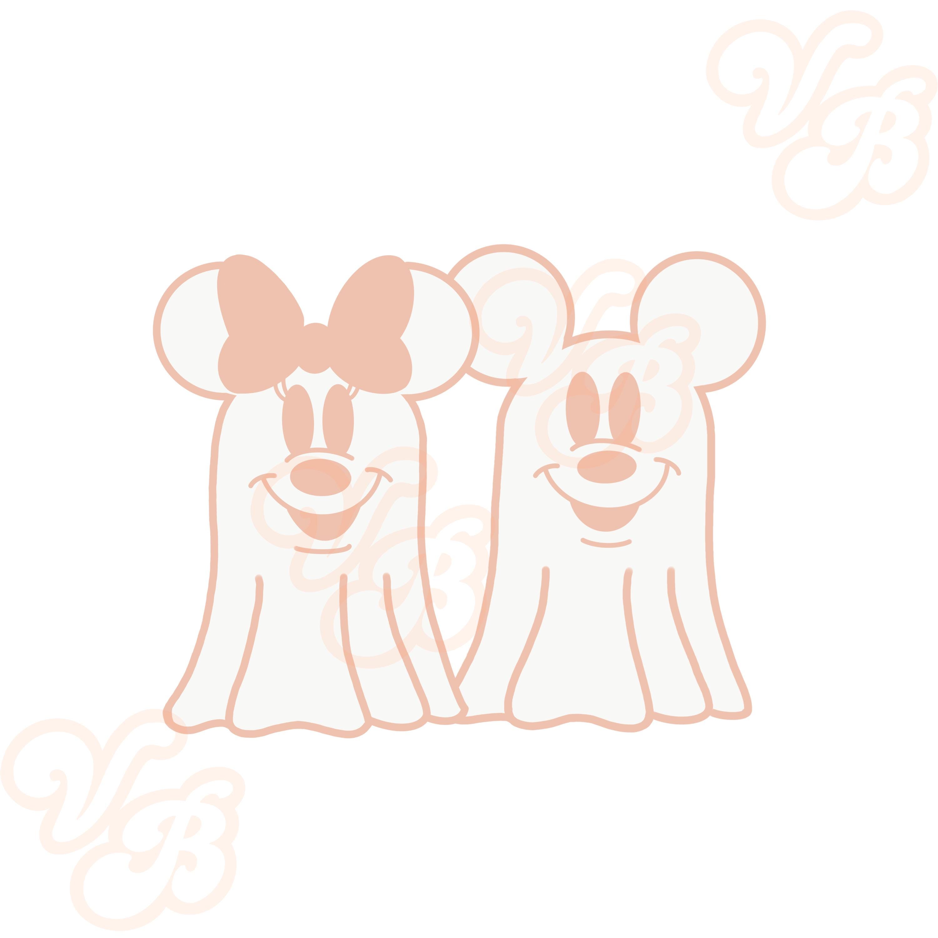Ghost Minnie & Mickey Mouse PNG, Sublimation, Minnie Mouse, Disney ...