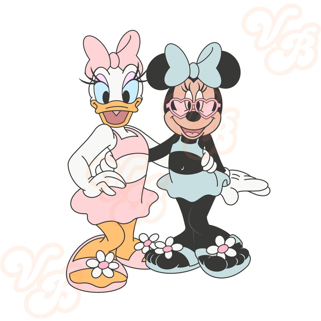 Summer Besties, Minnie Mouse, Daisy Duck, Swimsuit,sunnies, Sun Glasses ...