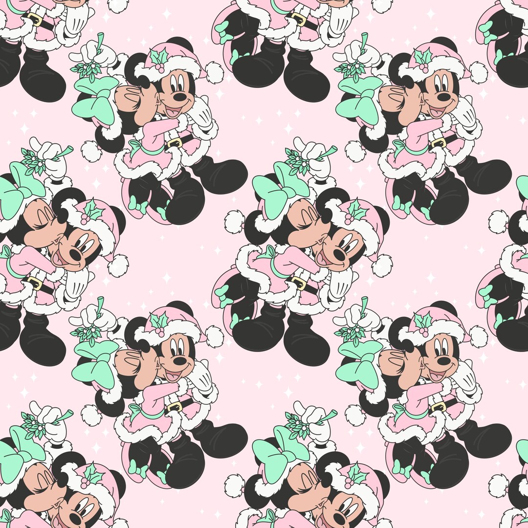 Pink and Mint Christmas Seamless Pattern, PNG, Repeating Pattern ...