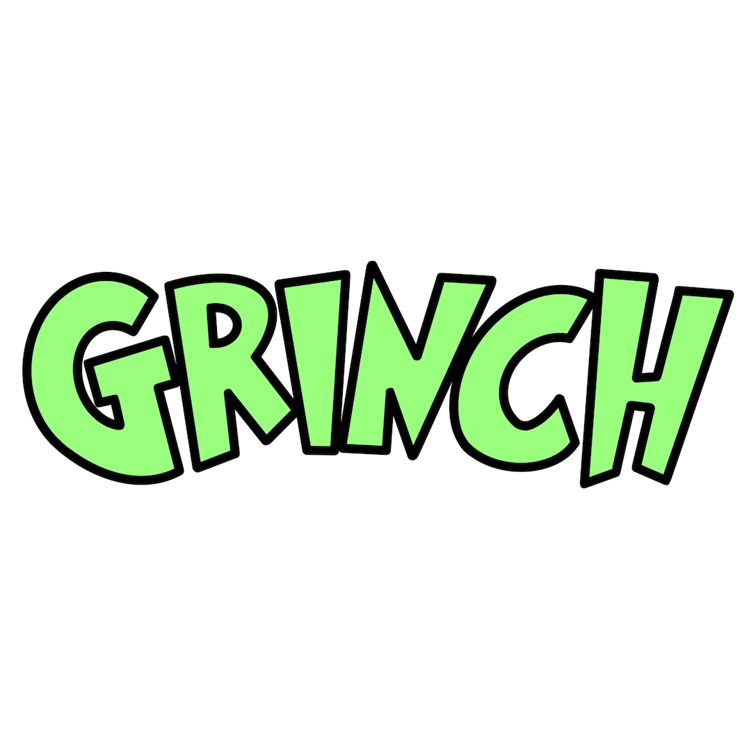 Grinch PNG, Sublimation, Christmas, How the Stole Christmas, Word, Logo ...