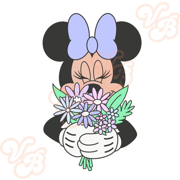 Minnie Flower Svg - Etsy