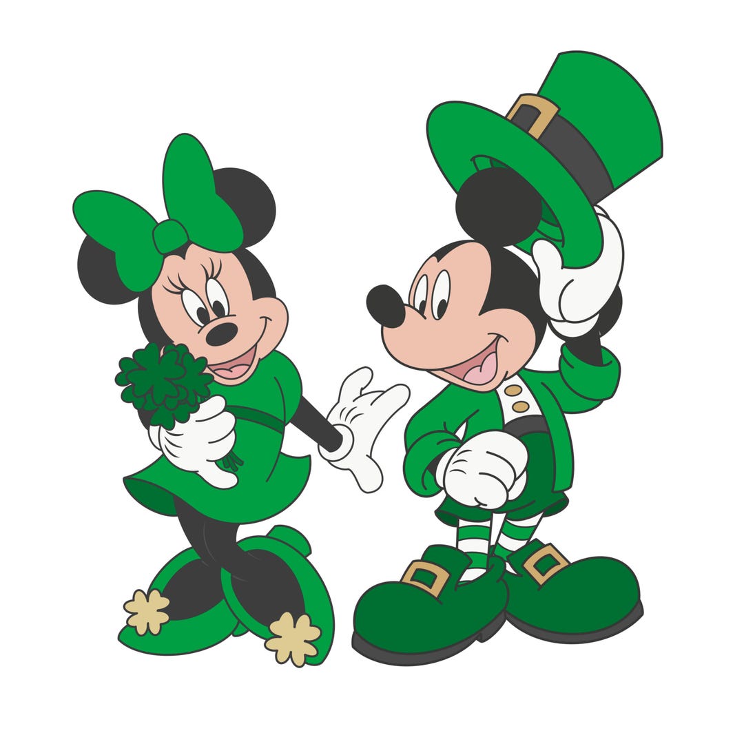 Shamrock, Leprechaun, Sun Glasses, Mickey, Minnie Mouse, Spring, Png ...
