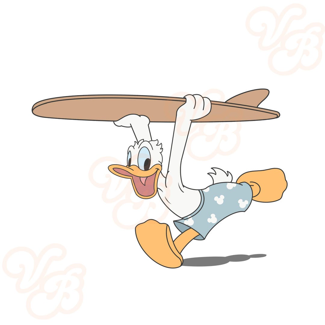 Donald Duck, Surf, Surfing, Beach, Png, Swim Trunks, Ocean, Summer ...