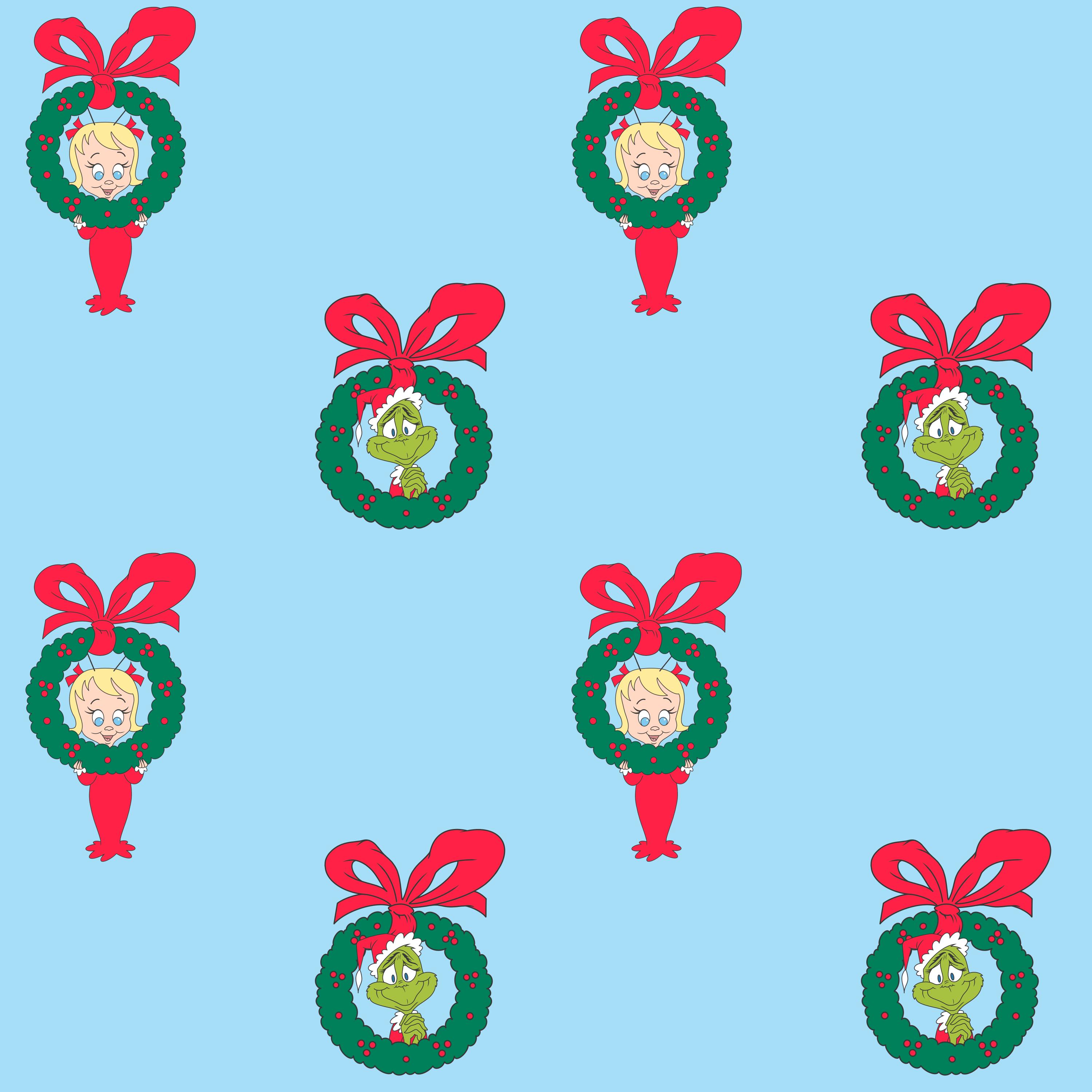 Grinch Seamless Pattern, PNG, Repeating Pattern, Pink, Christmas, Cindy ...