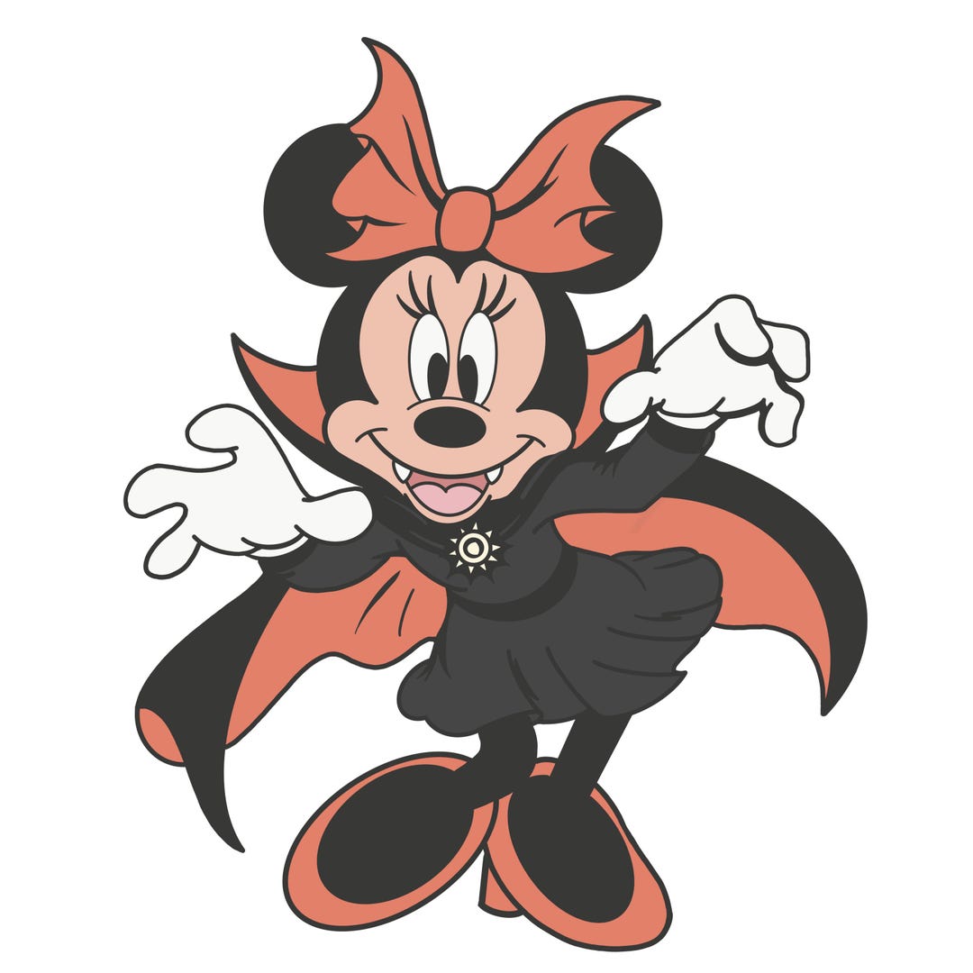 Vampire Minnie Mouse PNG, Sublimation, Minnie Mouse, Disney, Mickey ...