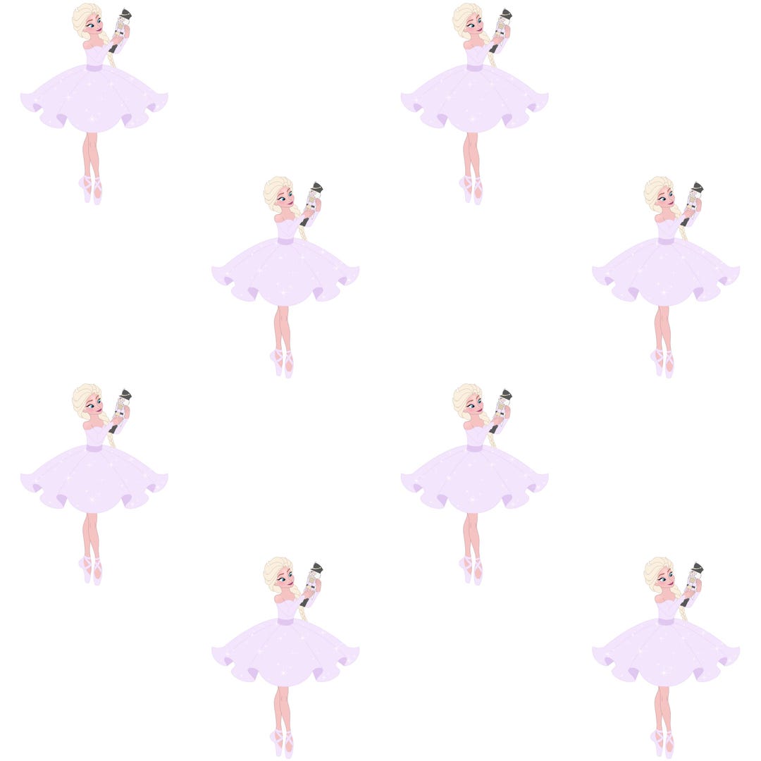 Elsa, Nutcracker, Frozen, Christmas, Seamless Pattern, Repeating ...