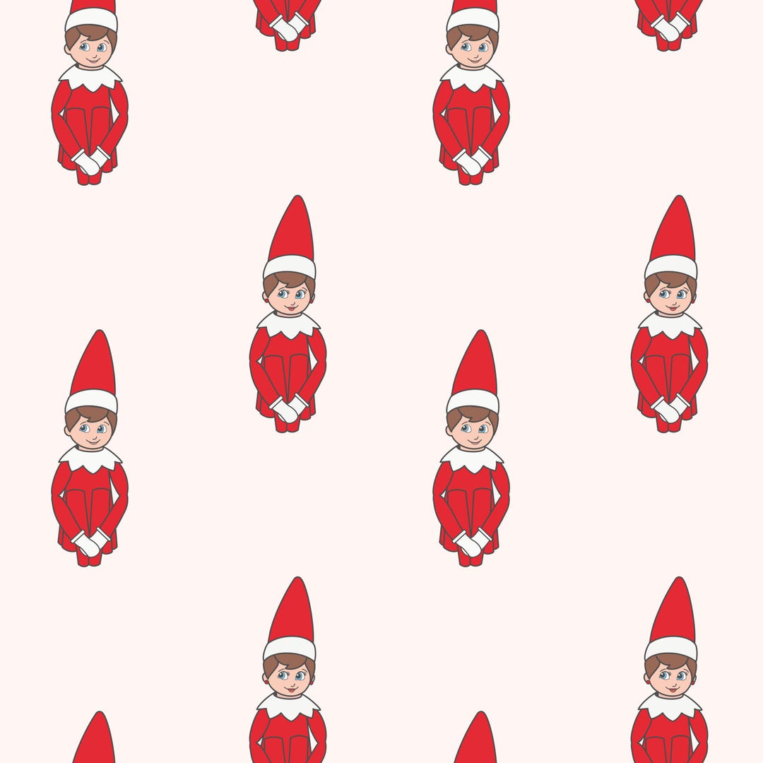 Elf on a Shelf, Seamless Pattern, Disneyworld, Ears,repeating Pattern ...