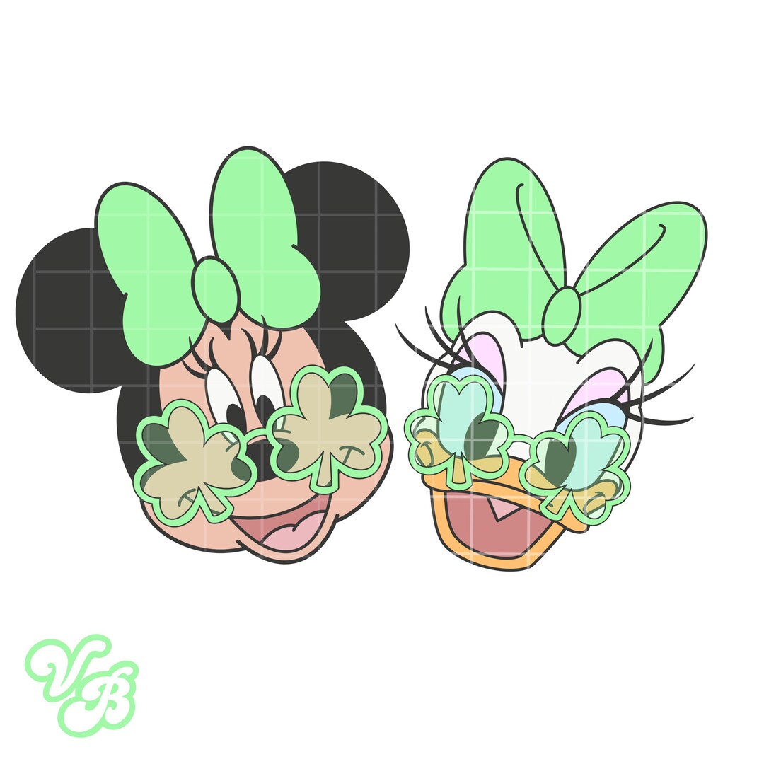 Shamrock Sunnies, Sun Glasses, Minnie Mouse, Daisy Duck, Spring, Png ...