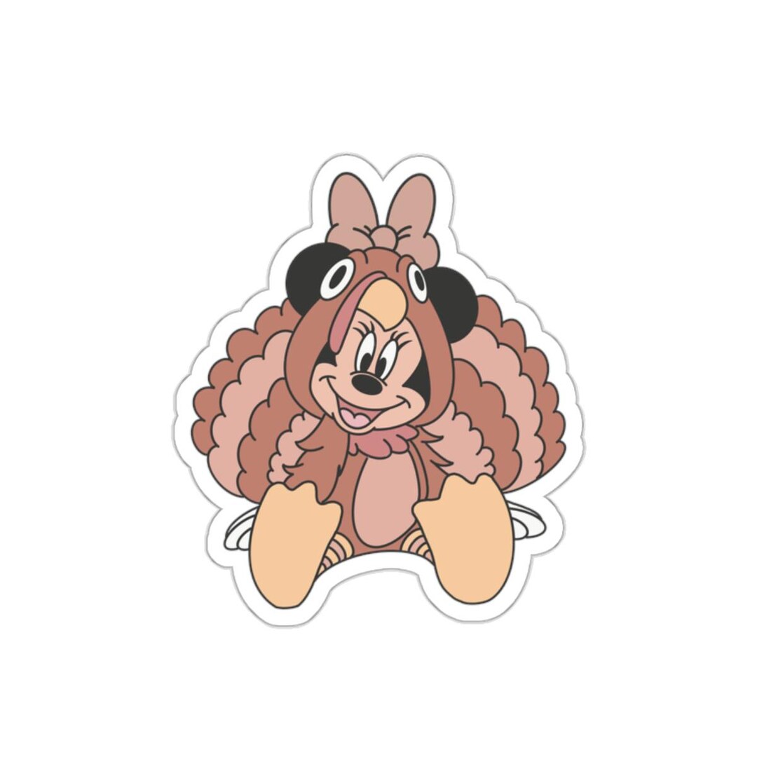 Minnie Mouse Turkey Stickers, Decals, Transparent, Disney, Disneyland ...