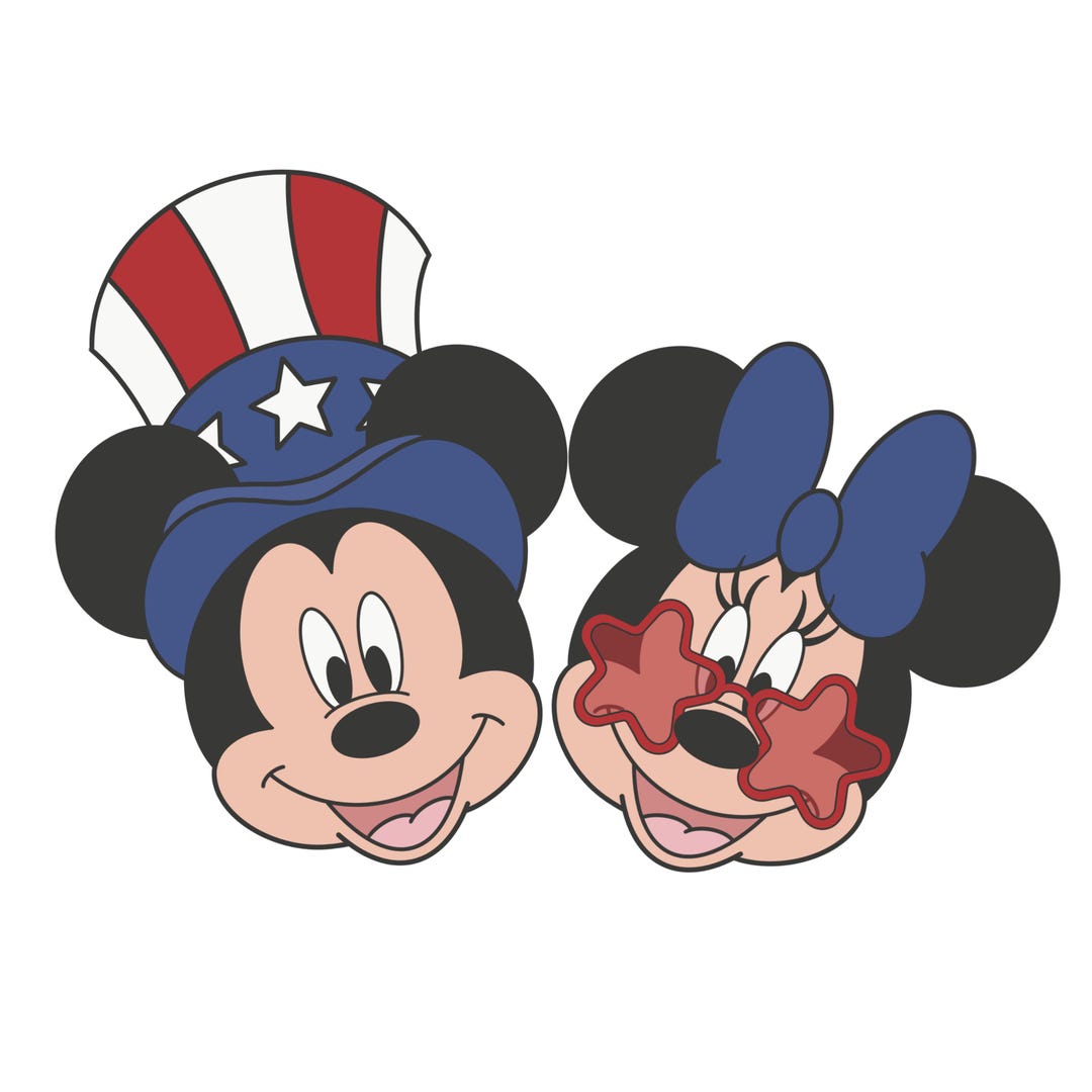 Mickey Mouse, 4th of July, Minnie Mouse, July, Summer, Png, American ...