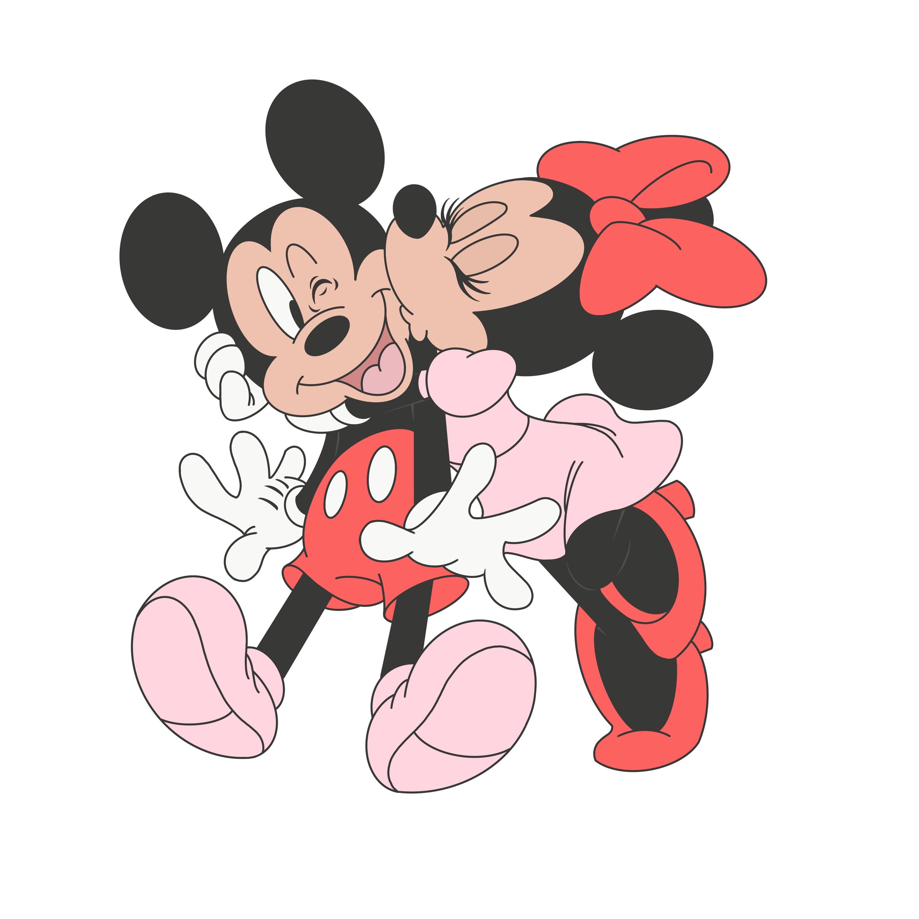 Mickey and Minnie Valentines Day PNG, Disney, Roses, Love , Pink ...