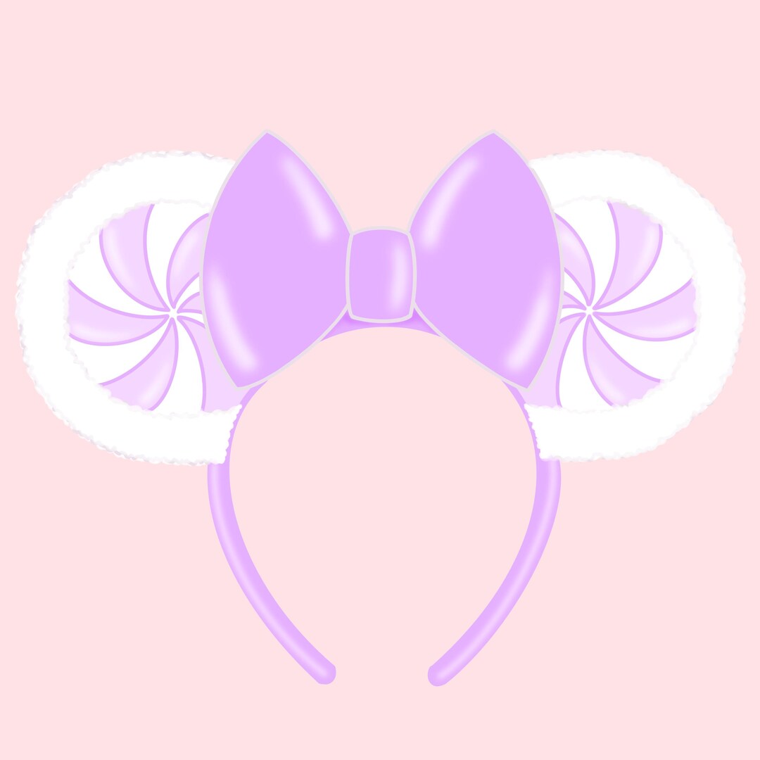 Minnie Mouse Ears Lavender PNG, Sublimation, Minnie Mouse, Disney ...