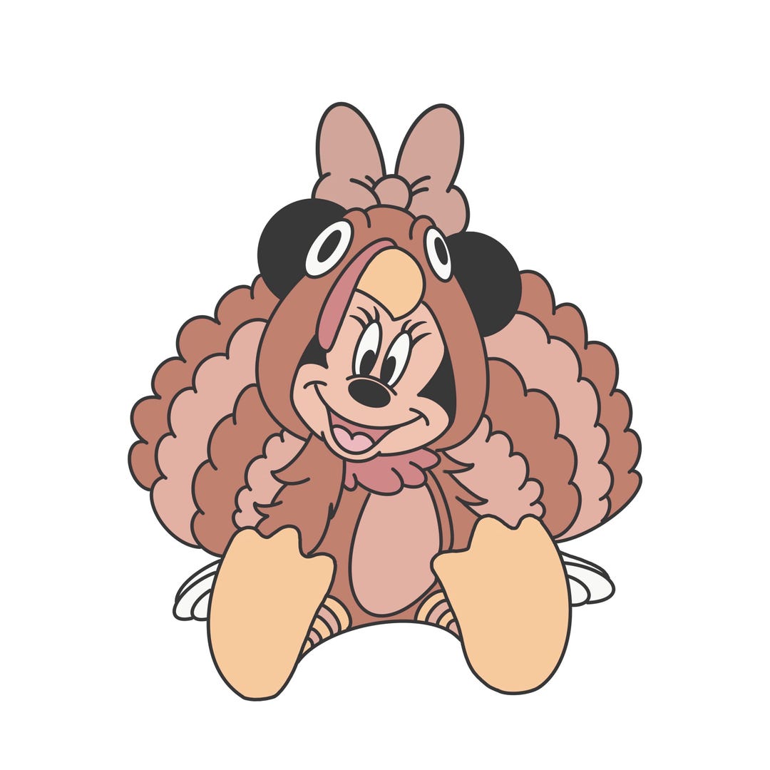 Minnie Turkey PNG, Sublimation, Disney, Minnie Mouse. Mickey Mouse ...