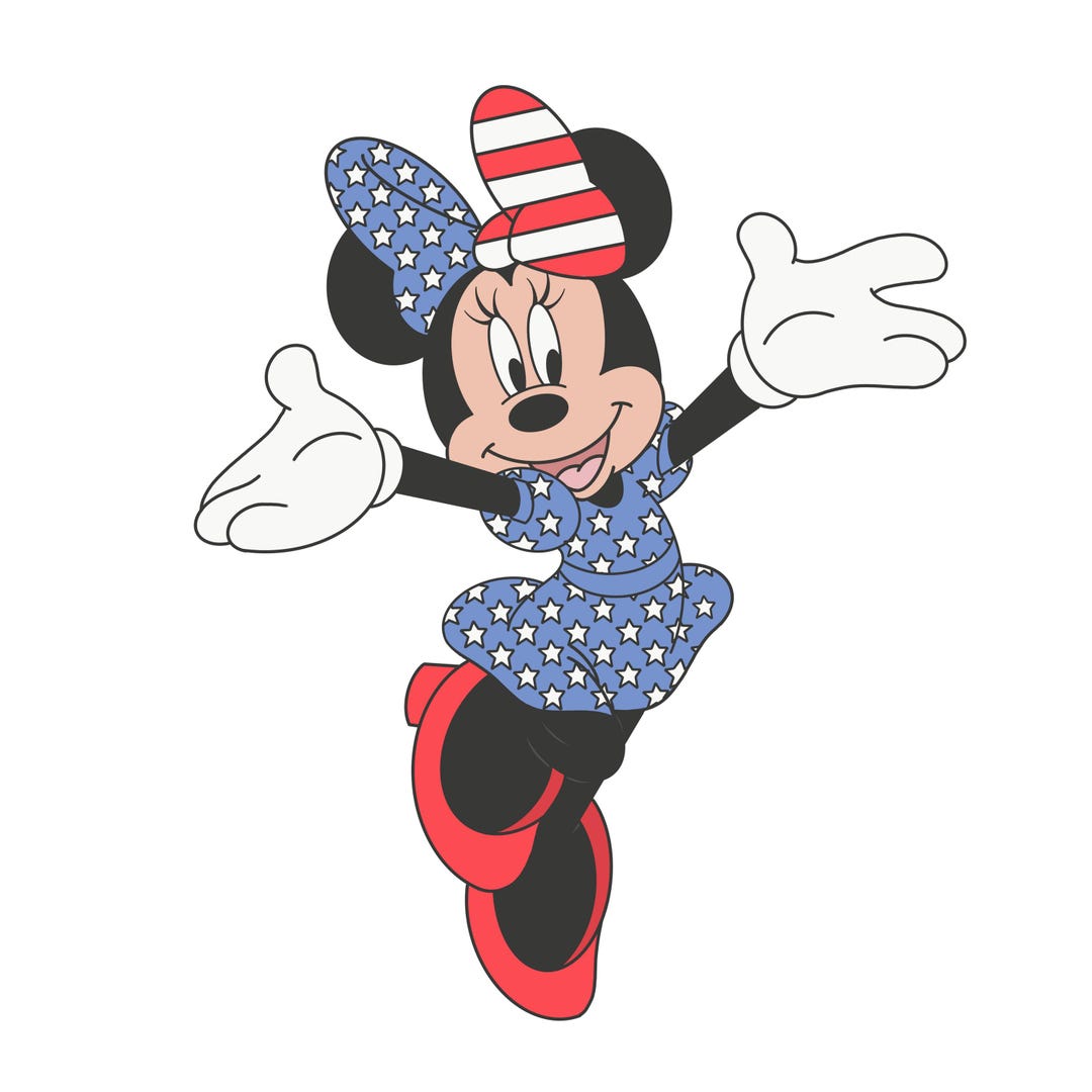 4th of July, Minnie Mouse, Summer, Png, American Flag, Disney ...