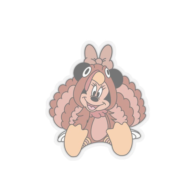 Minnie Mouse Turkey Stickers, Decals, Transparent, Disney, Disneyland ...