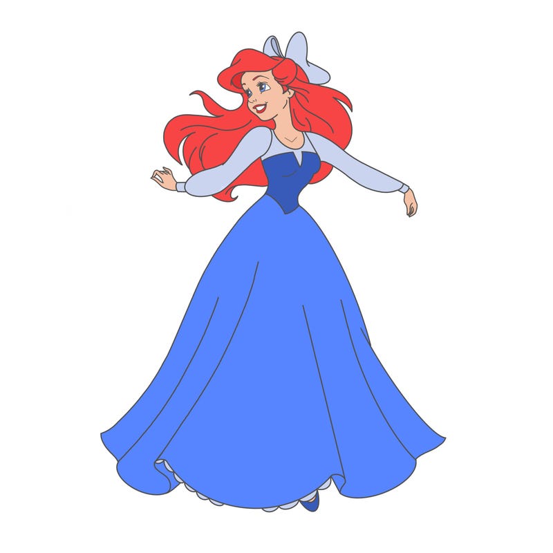 Ariel Blue Dress - Etsy