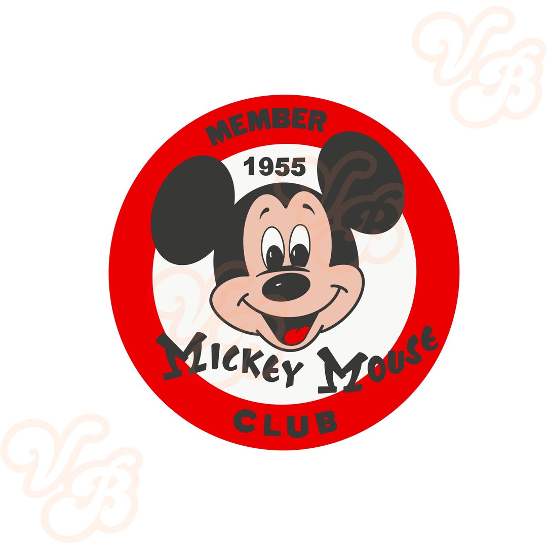 Mickey Mouse PNG, Sublimation, Disney, Logo, 1955, Tv Show, Retro - Etsy
