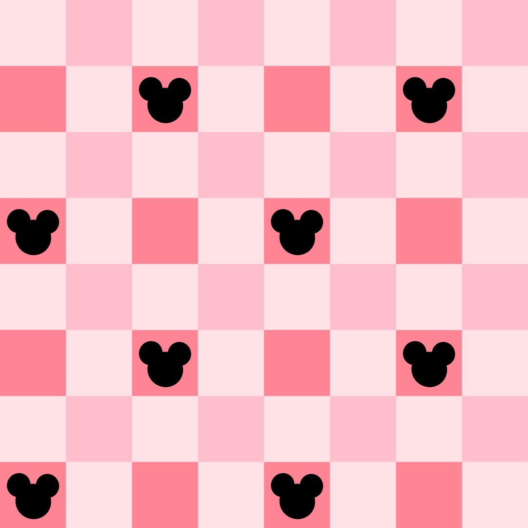 Pink & Black Checkered Seamless Pattern, PNG, SVG, Repeating Pattern ...