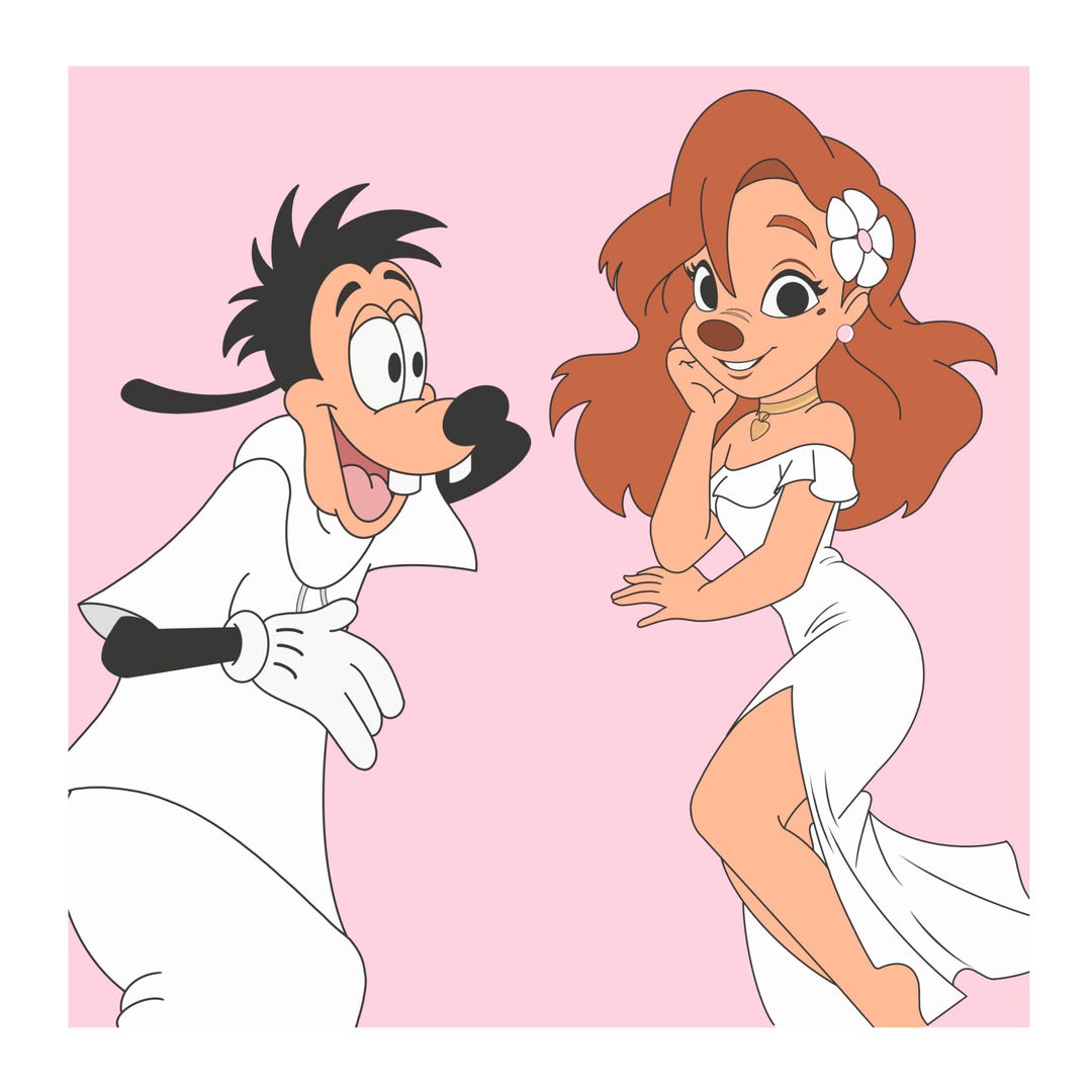 Grass, Heart Locket, Bow, Max, Roxanne, Goofy, Mickey Minnie Mouse ...