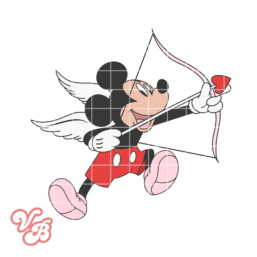 Minnie, Cupid, Valentines Day PNG, Disney, Roses, Love , Pink, Flowers ...