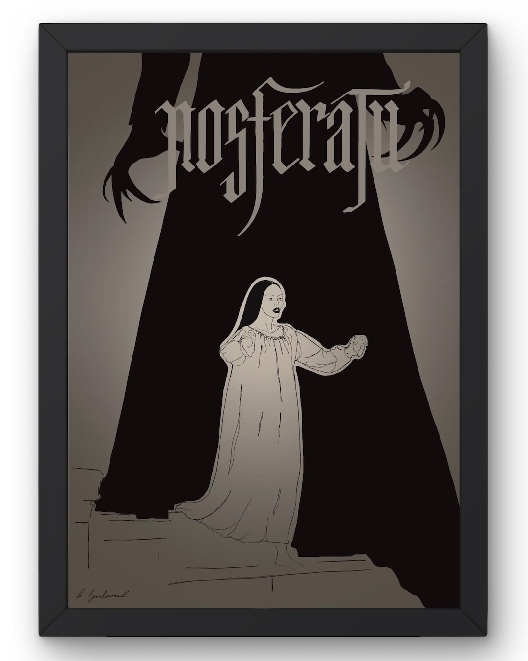 Nosferatu Film Poster Vampire Art A4 Poster Nosferatu Limited Edition ...