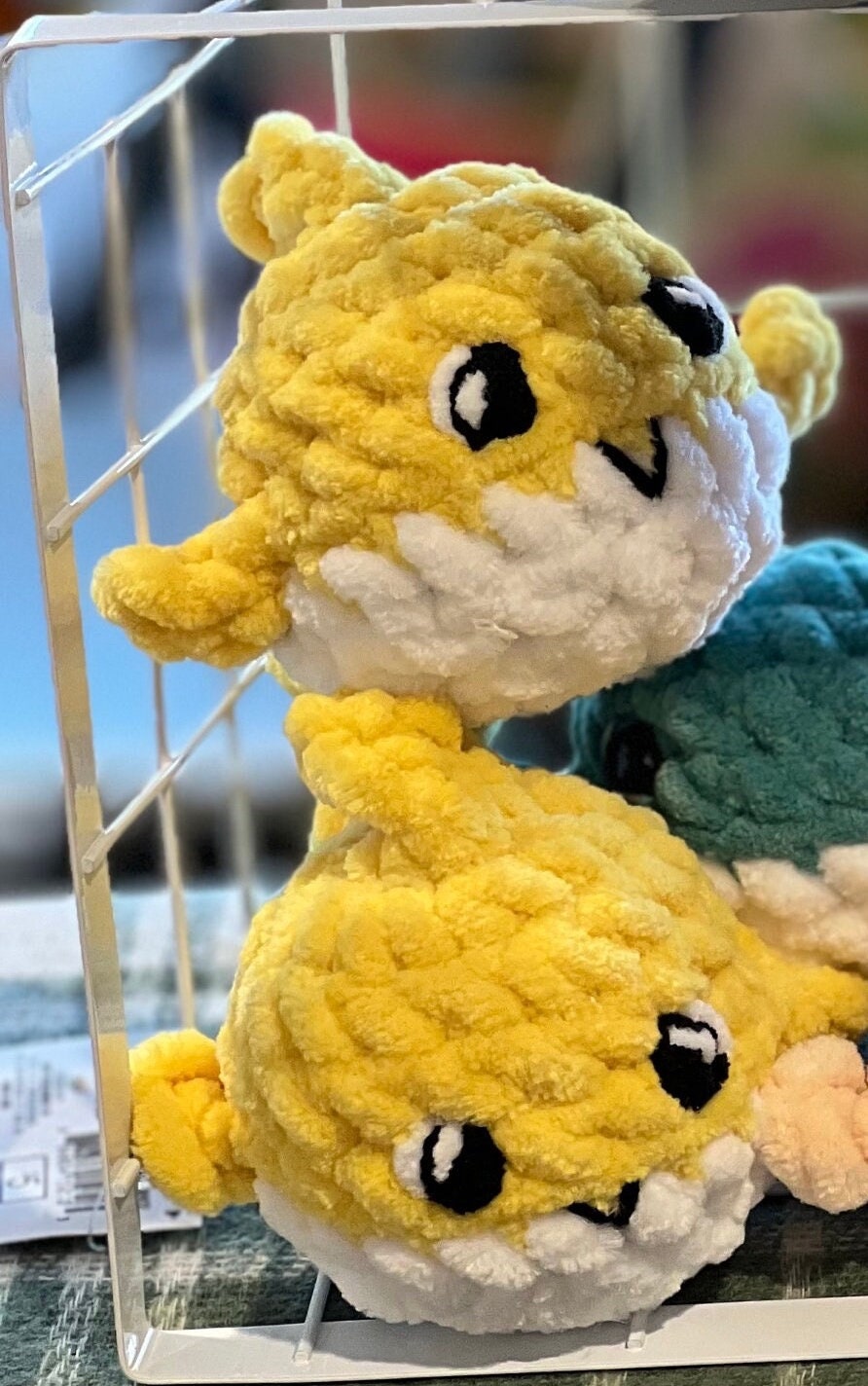 Baby Shark Plush - Crochet Shark - Yellow Shark - Shark Stuffed Animal ...