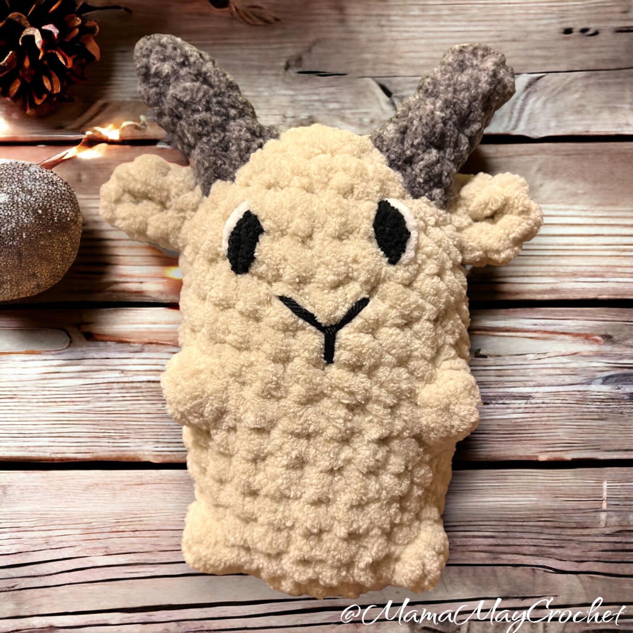 Goat Plushie Baby Goat Crochet Goat Goat Stuffed Animal Goat Plush Yule ...