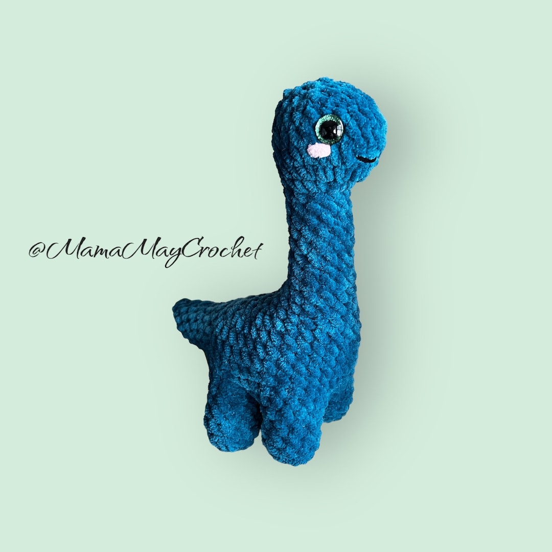 Dinosaur Plushie Crochet Dino Amigurumi Brontosaurus Dinosaur Stuffed ...