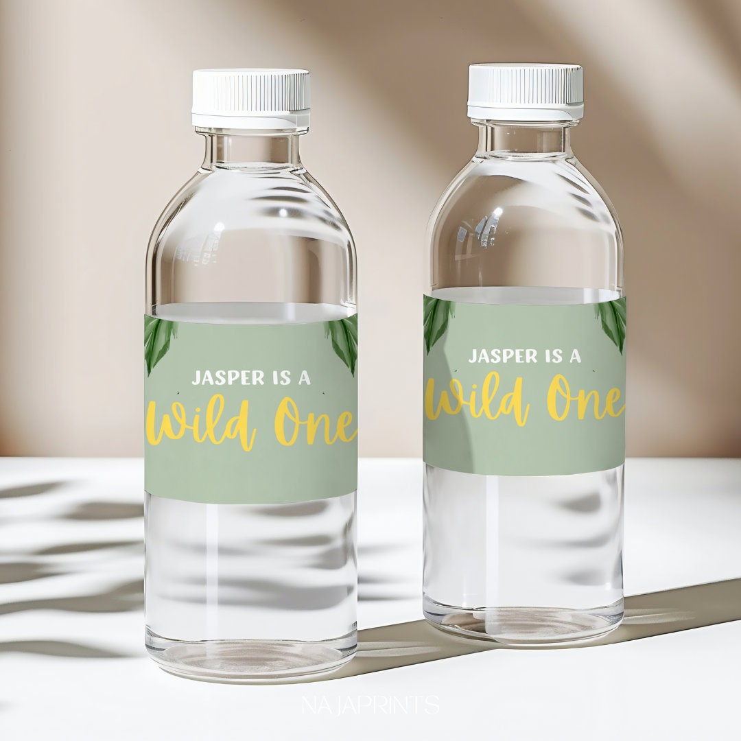 Personalized "wild One" 1st Birthday Party Water Bottle Label for Boys ...