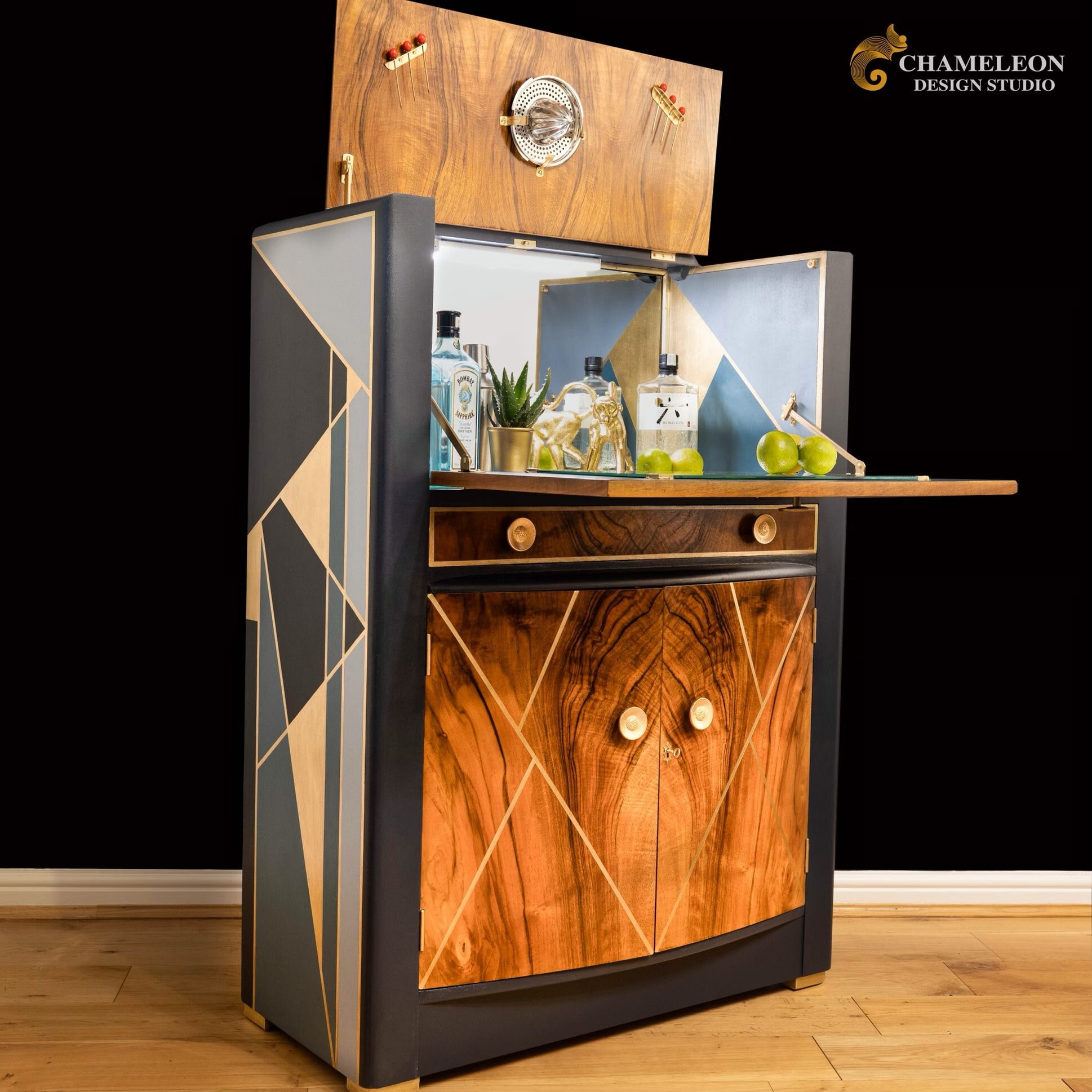 Cocktail Cabinet/ Drinks Cabinet Art Deco Cocktail Bar - Etsy