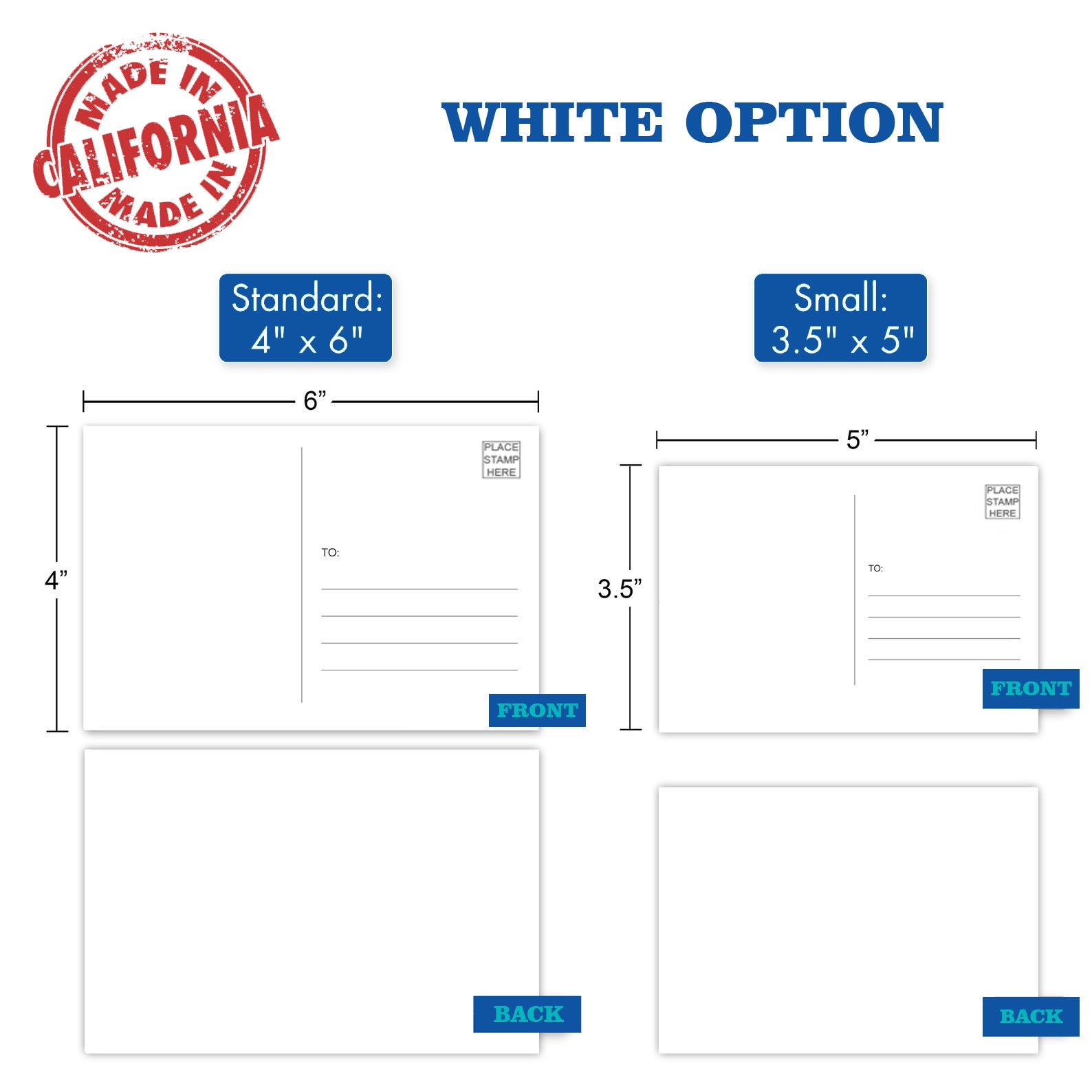 Blank Postcards 4x6 Plain White Uncoated Card Stock Create | Etsy