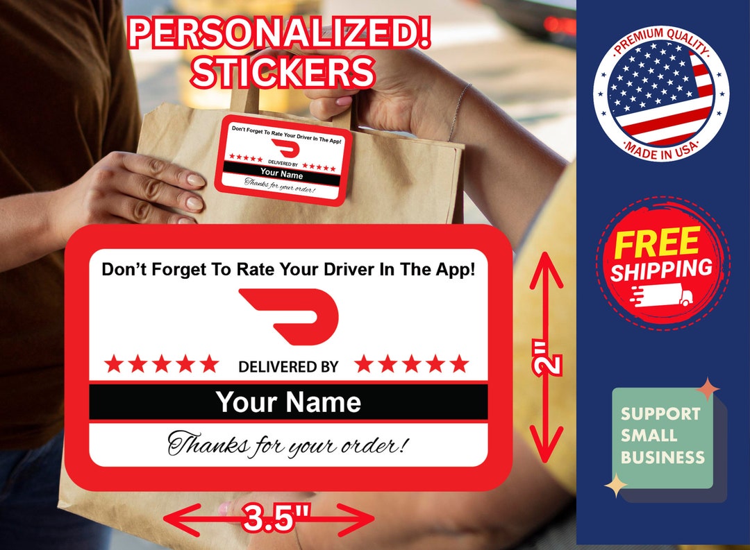 Personalized Doordash Service Stickers. Doordash ,custom Stickers for ...
