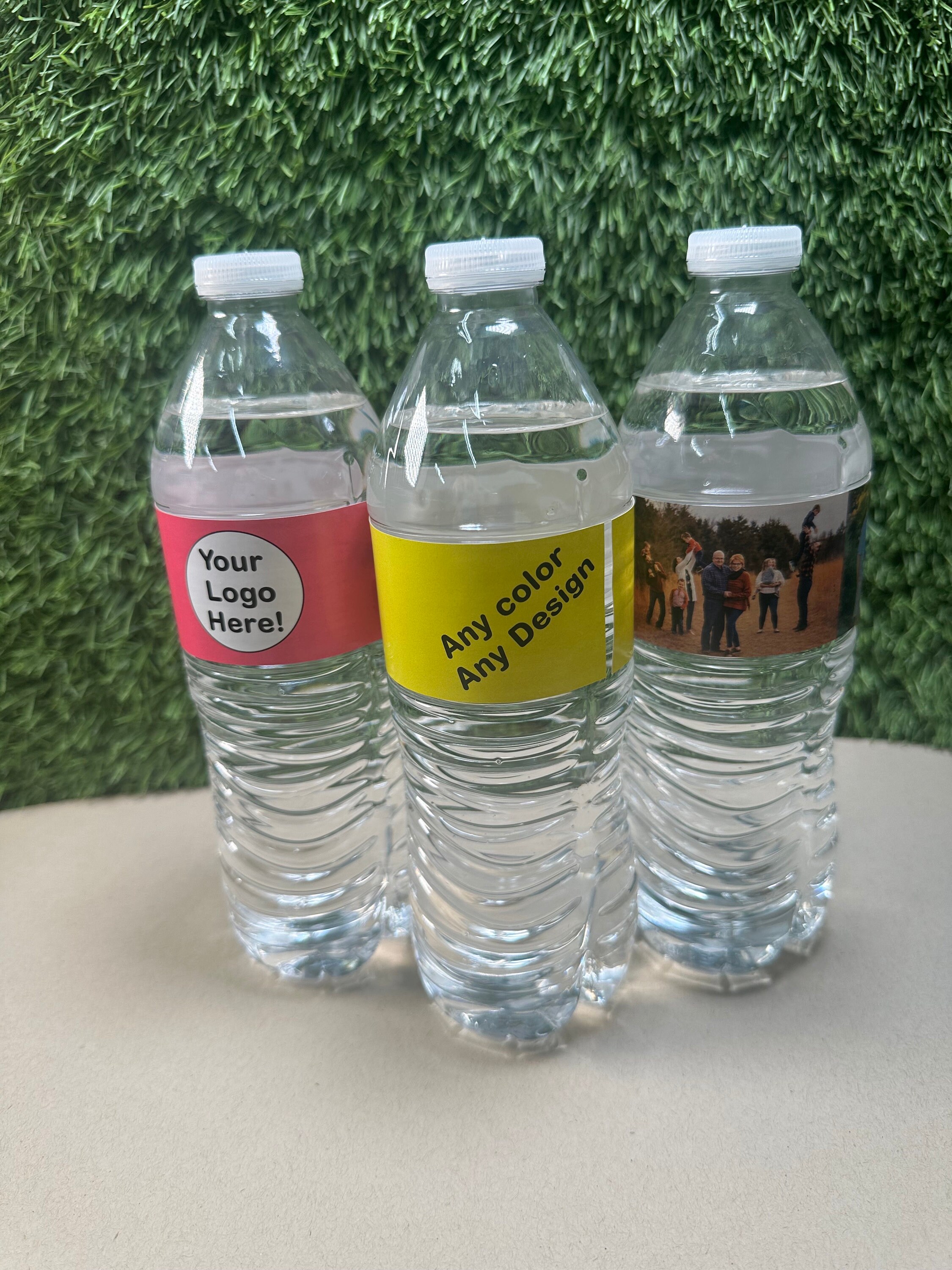 Custom Water Bottle Labels, Any Design Any, Logos, Text, Photos. Fast ...