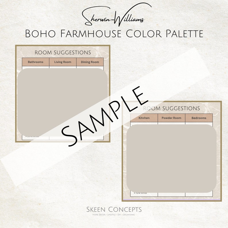 Sherwin Williams Boho Farmhouse Color Palette - Professional Color ...