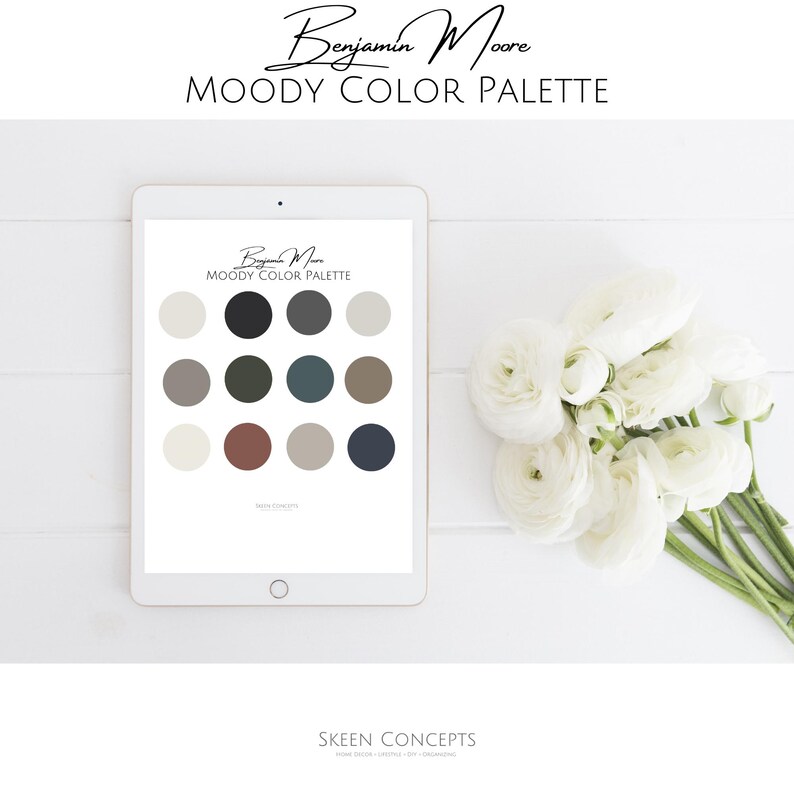Benjamin Moore Moody Interior Paint Palette (digital Download) - Etsy