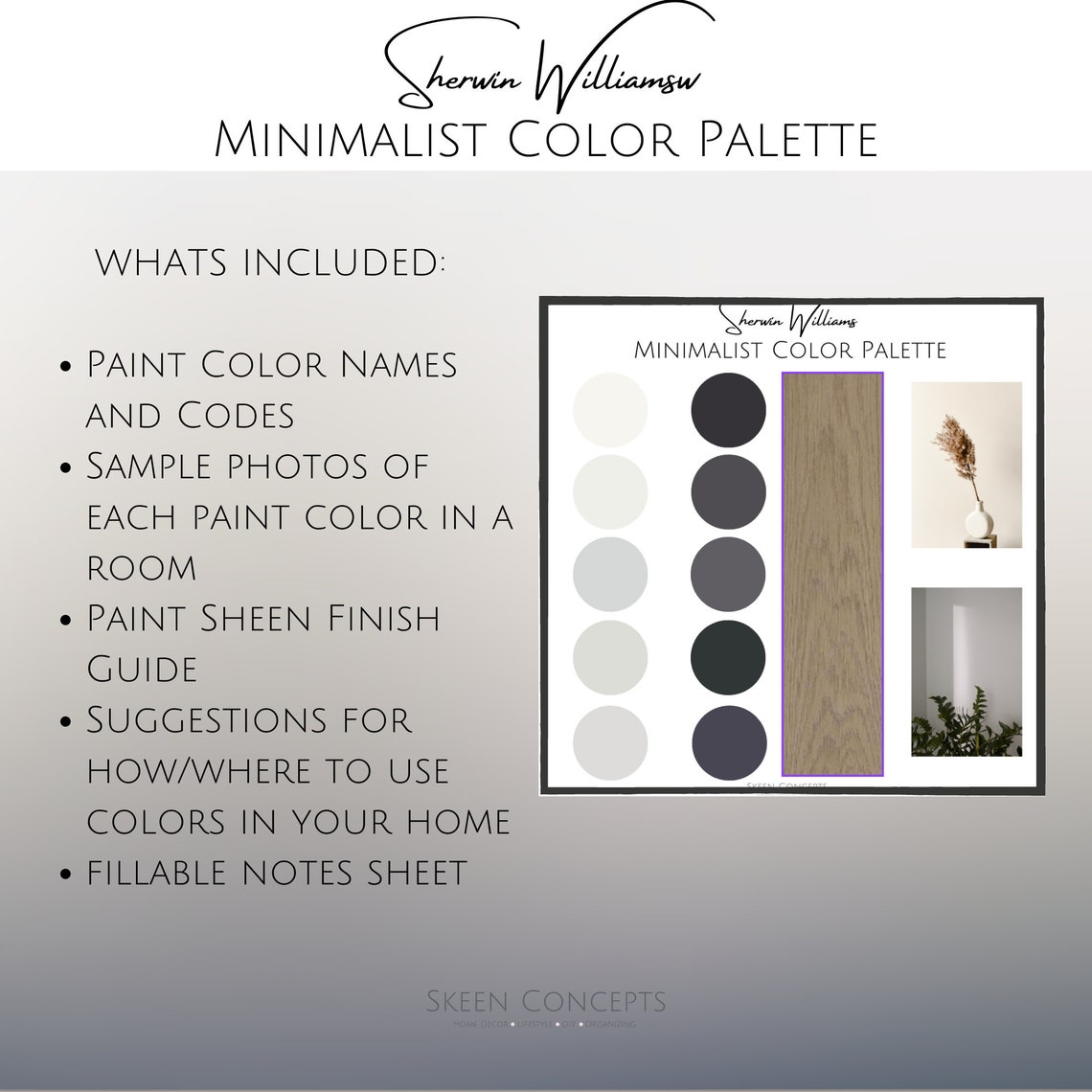 Sherwin Williams Minimalist Paint Palette – Interior Color Guide ...