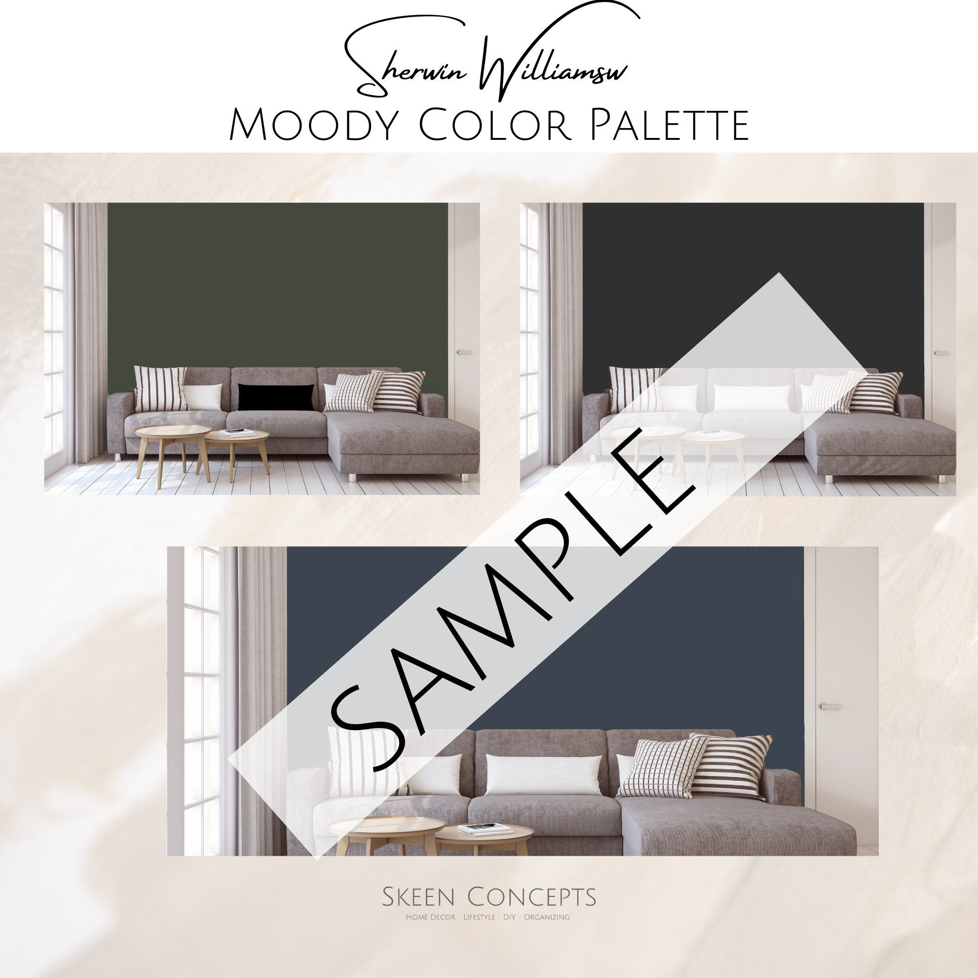 Sherwin Williams Moody Color Palette - Professional Color Palette for ...