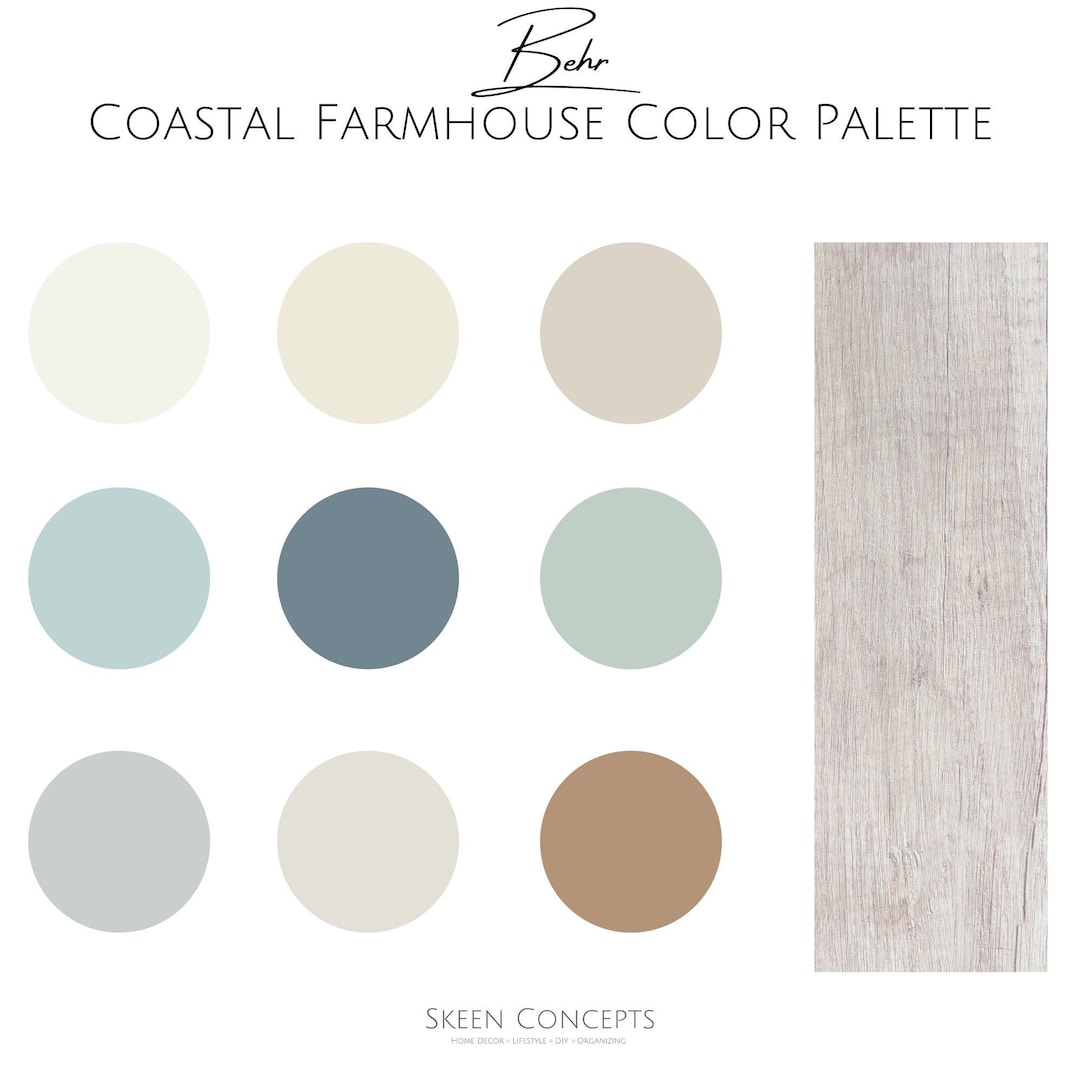 Behr Coastal Farmhouse Color Palette - Professional Color Palette for ...