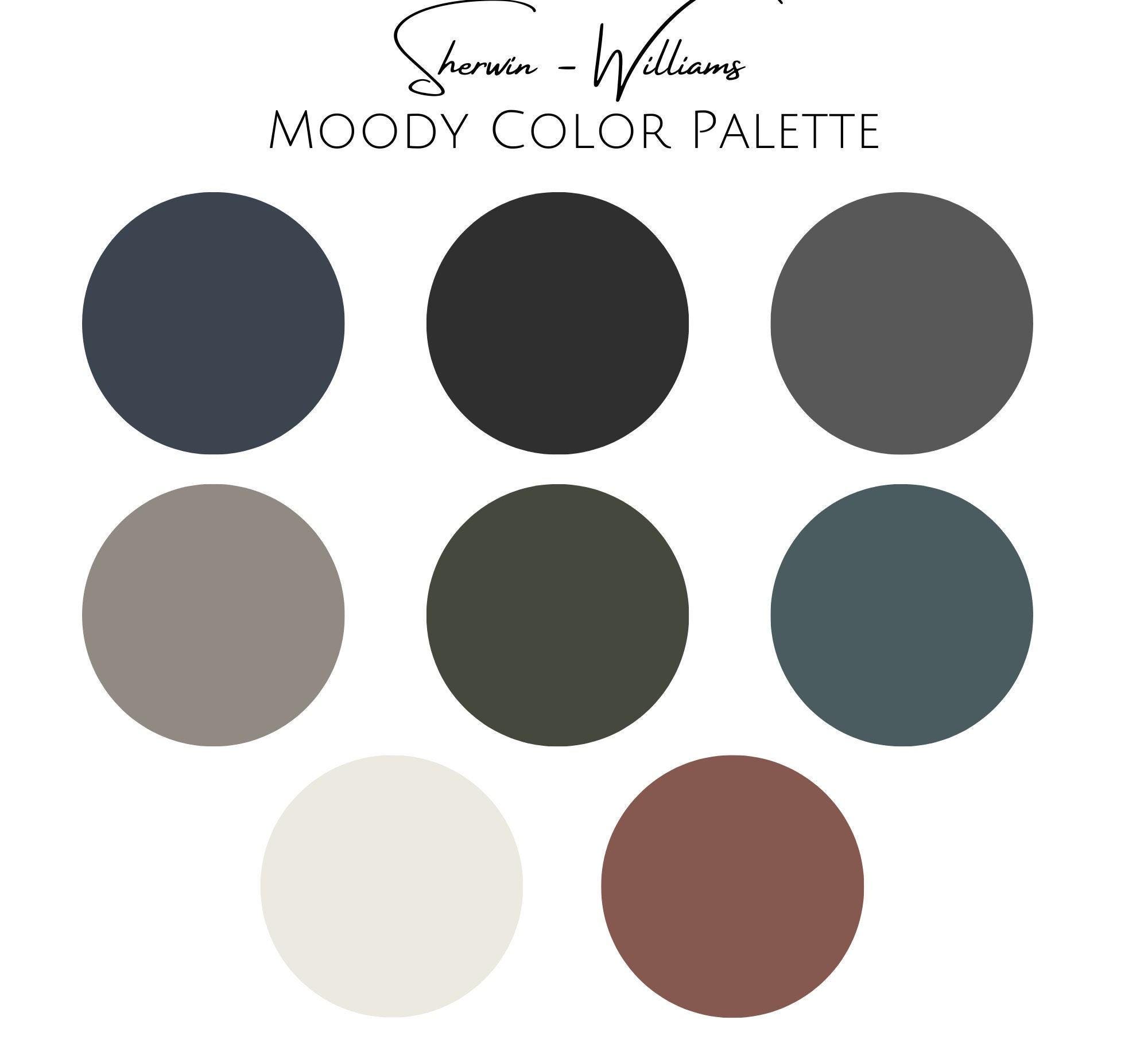 Sherwin Williams Moody Color Palette - Professional Color Palette for ...