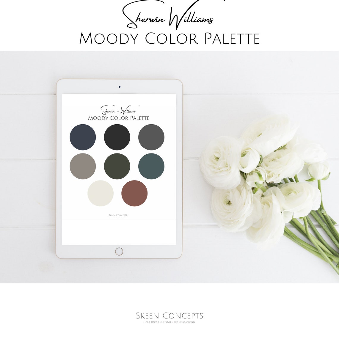 Sherwin Williams Moody Color Palette - Professional Color Palette for ...