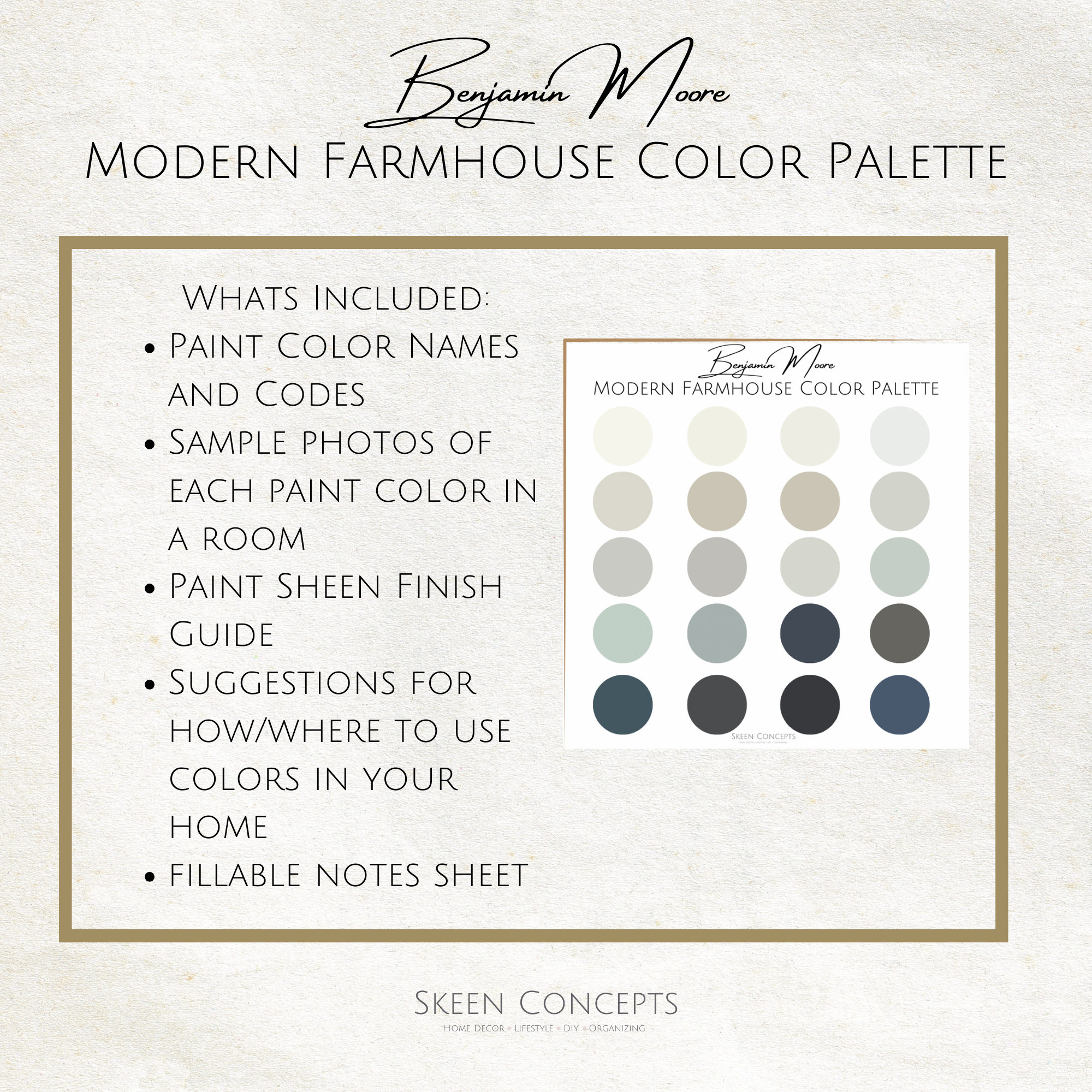 Paleta de colores Benjamin Moore Modern Farmhouse Benjamin Moore Paleta ...