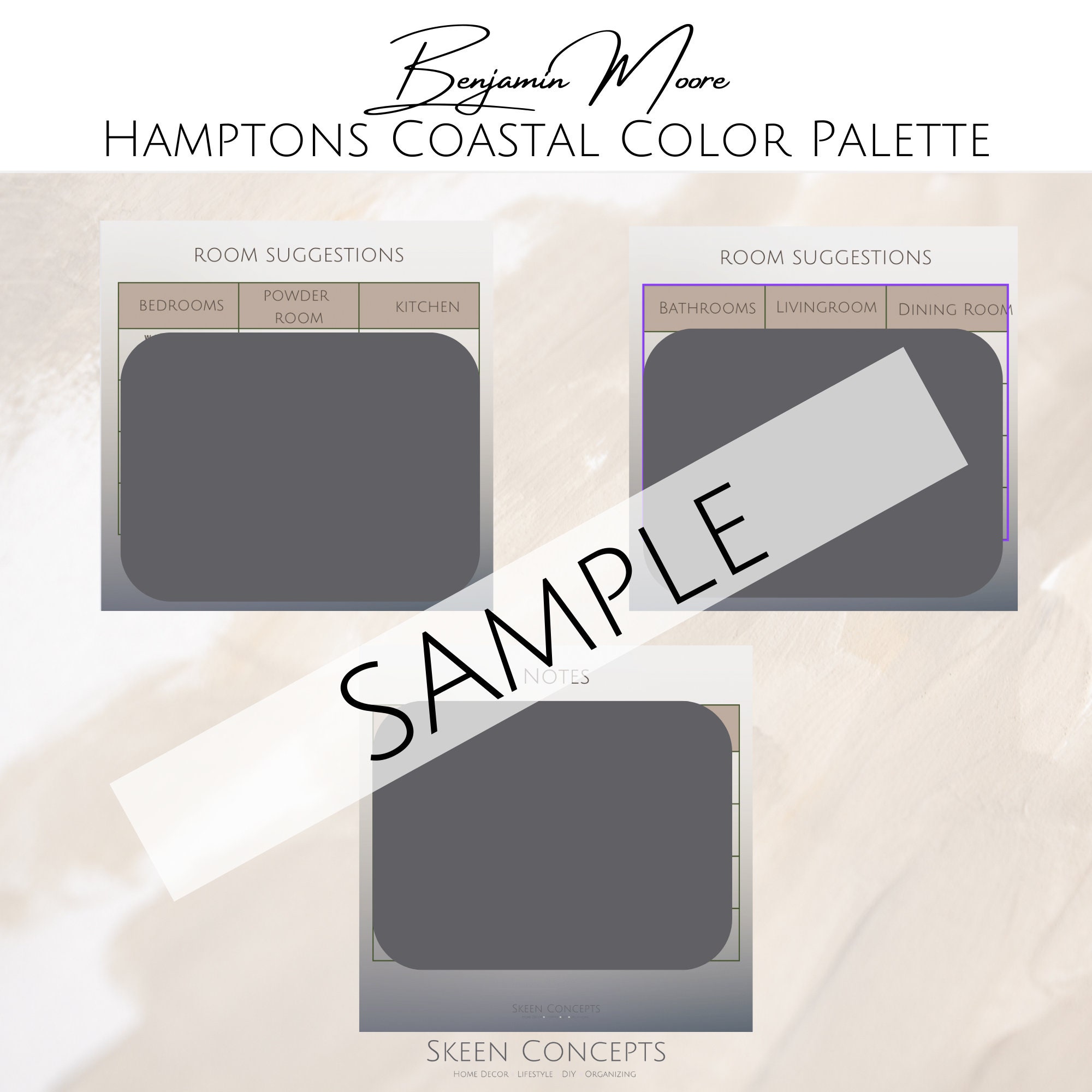 Hamptons Coastal Color Palette - Benjamin Moore - Professional Color ...