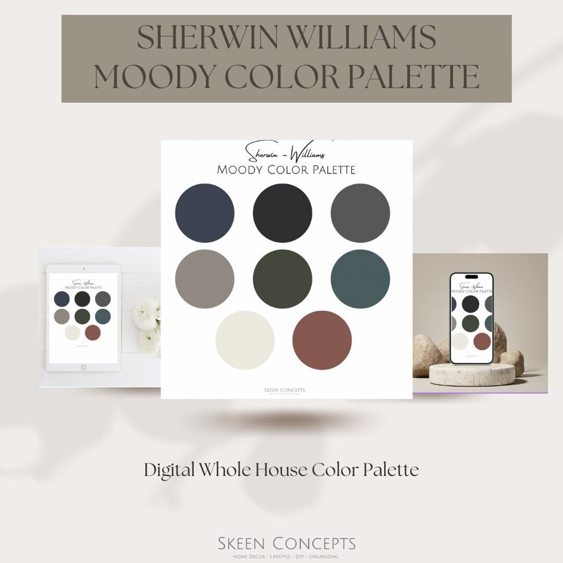Sherwin Williams Moody Color Palette - Professional Color Palette for ...