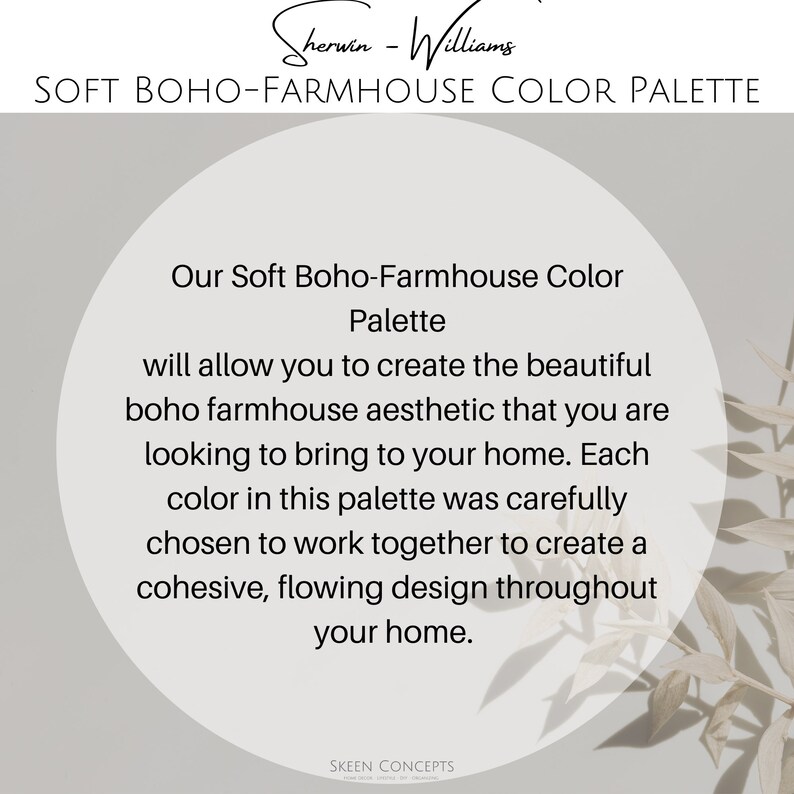 Sherwin Williams Soft Boho Color Palette - Professional Color Palette ...