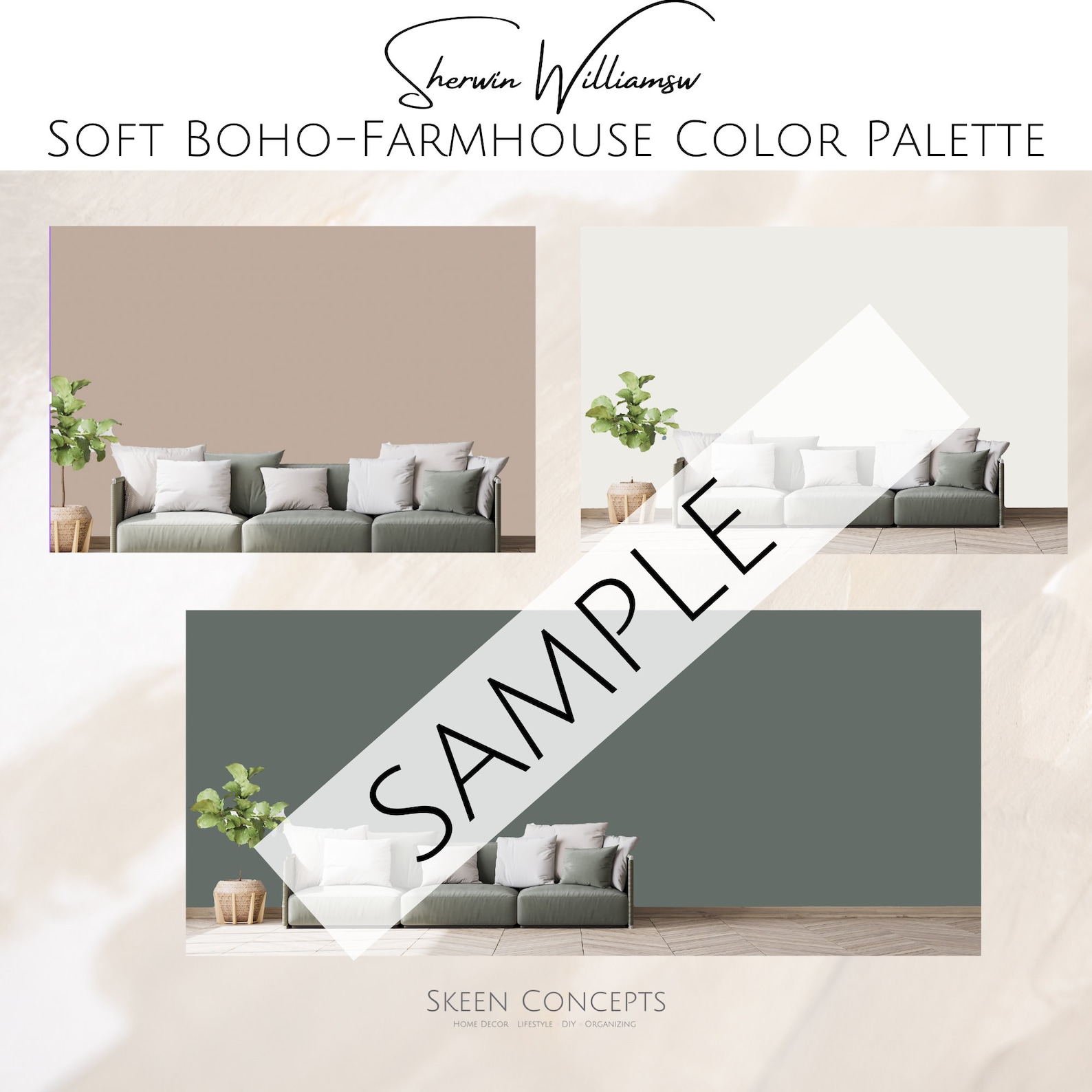 Sherwin Williams Soft Boho Color Palette - Professional Color Palette ...
